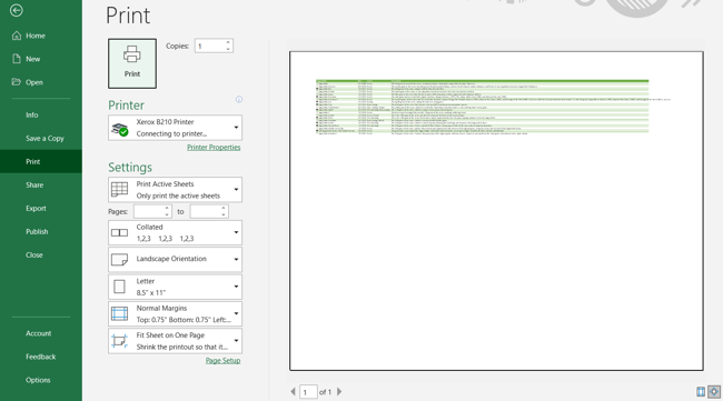 How to Print a Sheet on One Page in Microsoft Excel