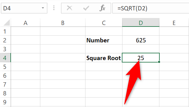 How to Calculate Square Root in Microsoft Excel