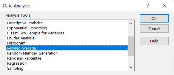 How to Calculate a Moving Average in Microsoft Excel