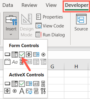 How to Insert a Checkbox in Microsoft Excel