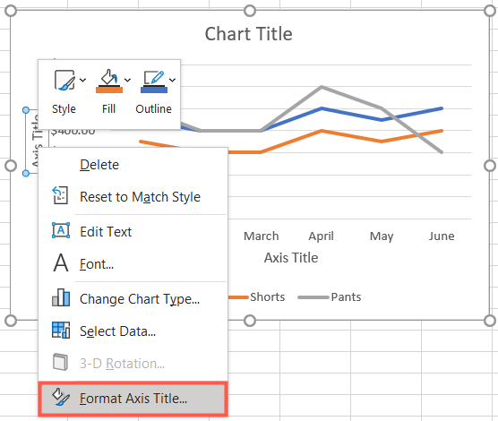 How to Add Axis Titles in a Microsoft Excel Chart