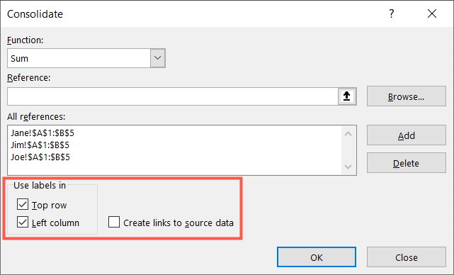 How to Combine Data From Spreadsheets in Microsoft Excel