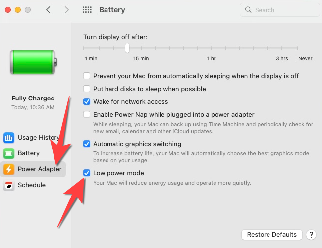 How to Enable Low Power Mode on Mac