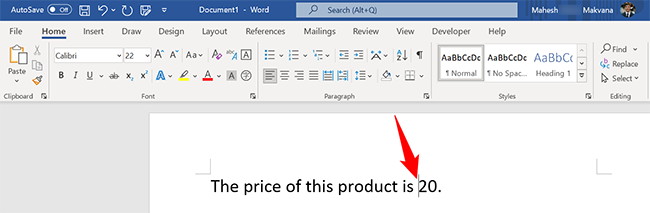 How to Insert the Cent Symbol With a Keyboard Shortcut in Microsoft Word