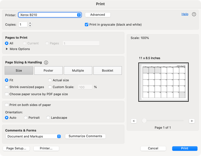 How to Print a Google Calendar