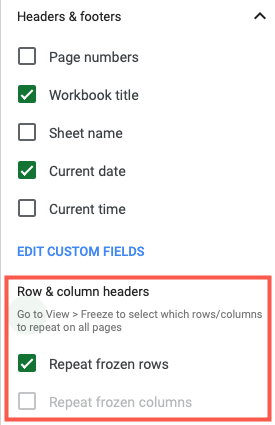 How to Print a Spreadsheet or Workbook in Google Sheets