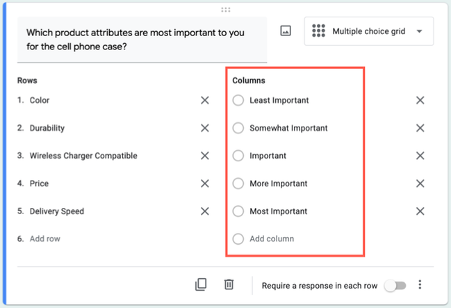 How to Make a Google Forms Ranking Question