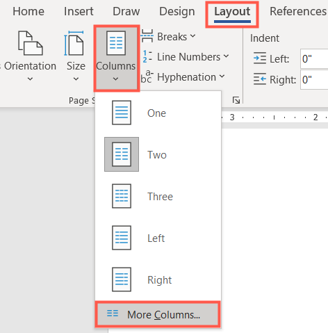 long line between words