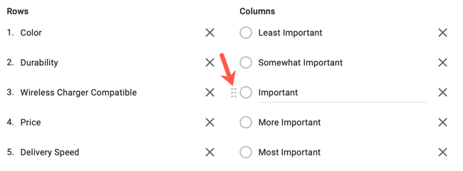How to Make a Google Forms Ranking Question
