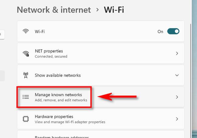 How to Forget a Saved Wi-Fi Network on Windows 11