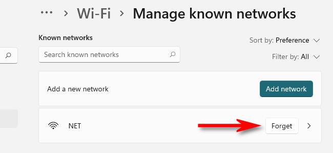 How to Forget a Saved Wi-Fi Network on Windows 11