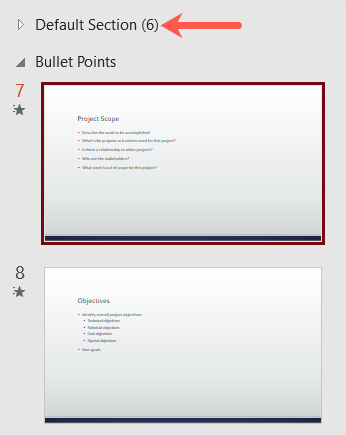 How to Organize a Microsoft PowerPoint Slideshow Using Sections