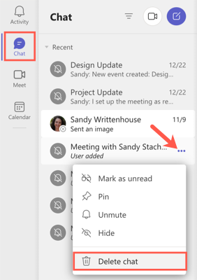 How to Delete a Chat in Microsoft Teams