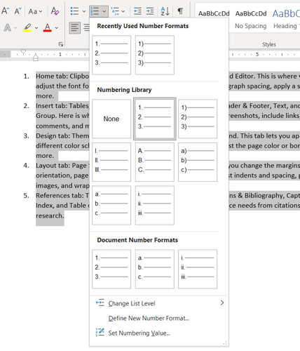 How to Number Paragraphs in Microsoft Word