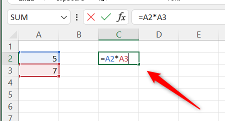multiply logo in excel