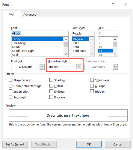 5 Ways to Underline in Microsoft Word