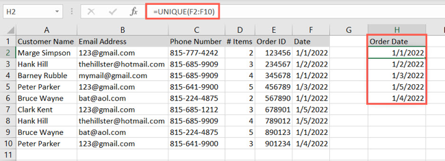 How to List and Sort Unique Values and Text in Microsoft Excel