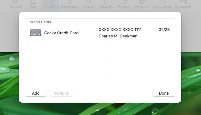 How to View Your Saved Credit Card Numbers in Safari for Mac