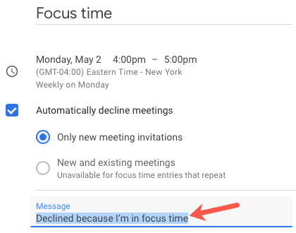 How to Set Aside Focus Time in Google Calendar