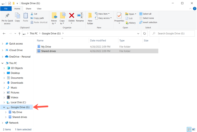 How to Add a Shared Google Drive to Windows File Explorer