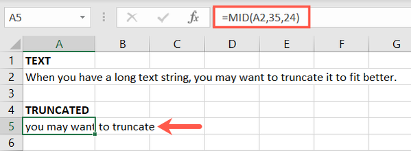 How to Truncate Text in Microsoft Excel