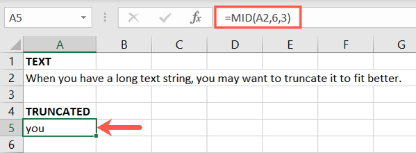 How to Truncate Text in Microsoft Excel