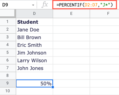 percent difference equation google sheets