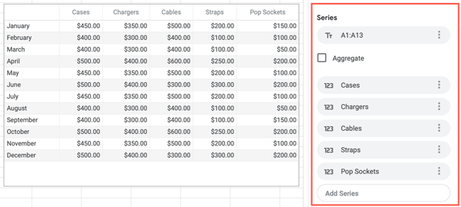 How to Make a Table in Google Sheets Using a Table Chart
