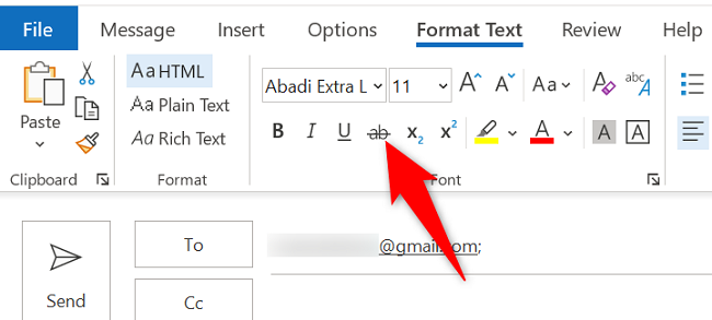 How to Strikethrough in Microsoft Outlook