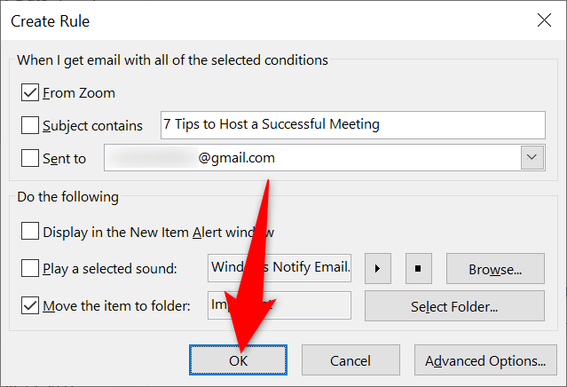 How to Create a Rule in Microsoft Outlook