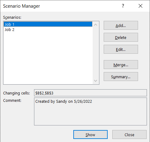 How to Use the Scenario Manager in Microsoft Excel