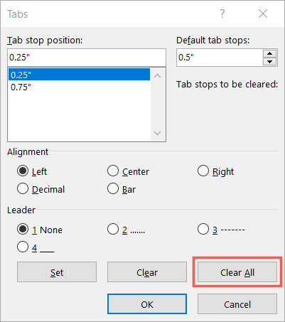 How to Add, Edit, and Remove Tab Stops in Microsoft Word