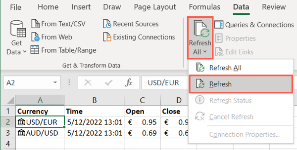 How to Get Currency Exchange Rates in Microsoft Excel
