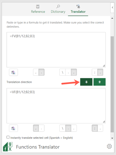 How to Translate Formulas in Microsoft Excel