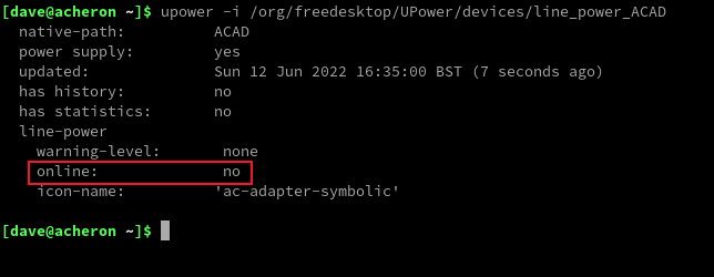 How to Check a Linux Laptop's Battery From the Command Line
