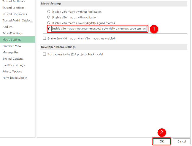 How to Enable Macros in Microsoft Excel