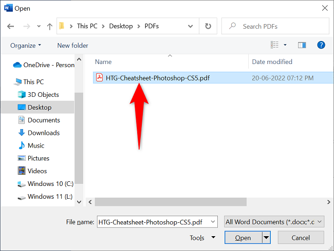 How to Open PDFs in Microsoft Word