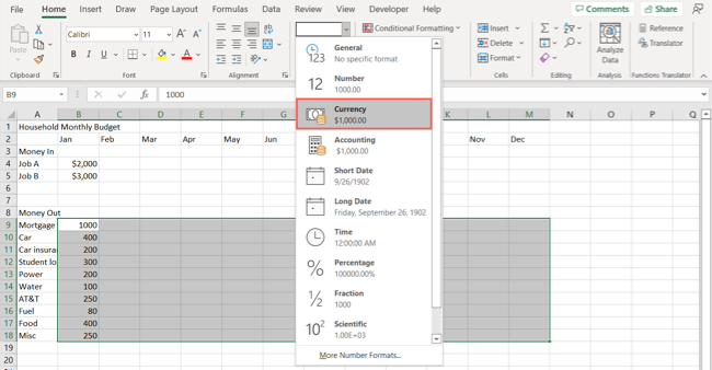 How to Make a Simple Budget in Microsoft Excel