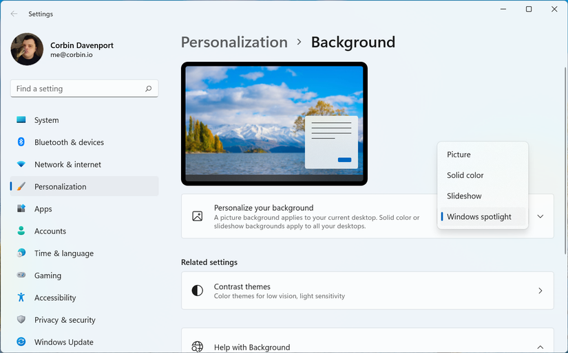 Windows 11 Can Now Download New Desktop Wallpapers Every Day