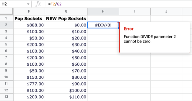 How to Fix a Formula Parse Error in Google Sheets