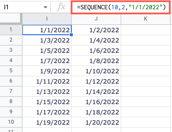 How to Use the SEQUENCE Function in Google Sheets