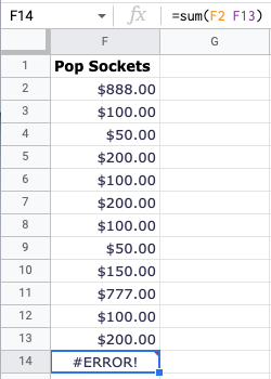 How to Fix a Formula Parse Error in Google Sheets