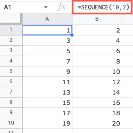 How to Use the SEQUENCE Function in Google Sheets