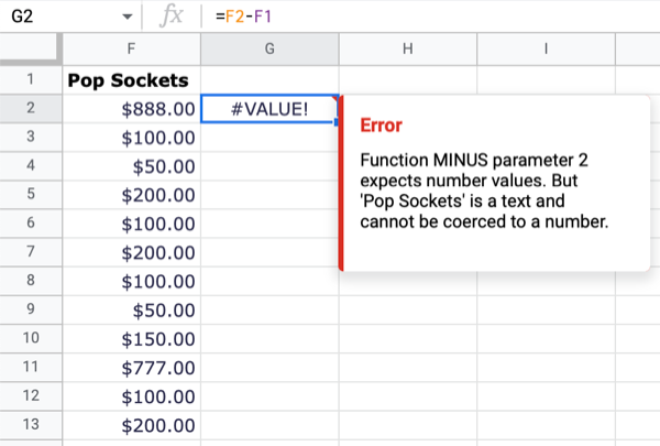 How to Fix a Formula Parse Error in Google Sheets