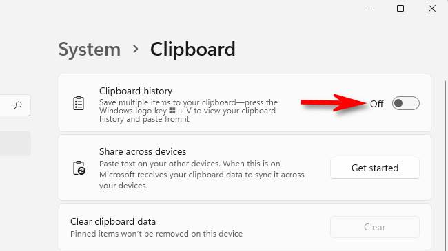 switch on clipboard