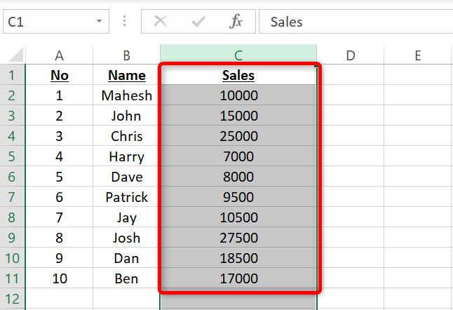 How to Sum a Column in Microsoft Excel