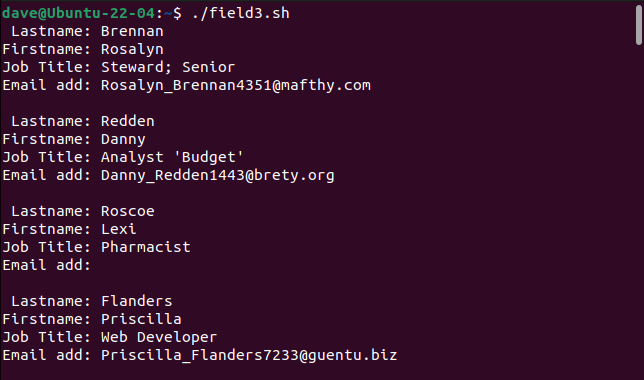 How to Parse CSV Data in Bash