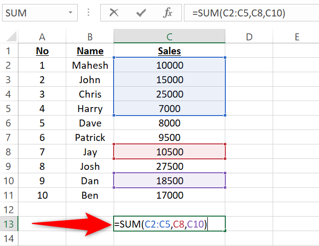 How to Sum a Column in Microsoft Excel