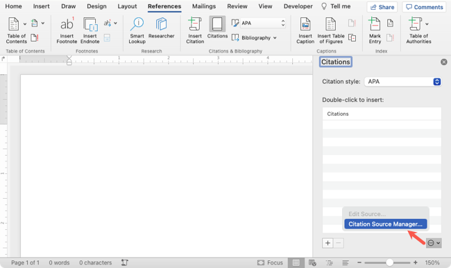 How to Edit and Reuse Citations in Microsoft Word