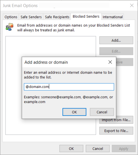 How to Block a Domain in Microsoft Outlook